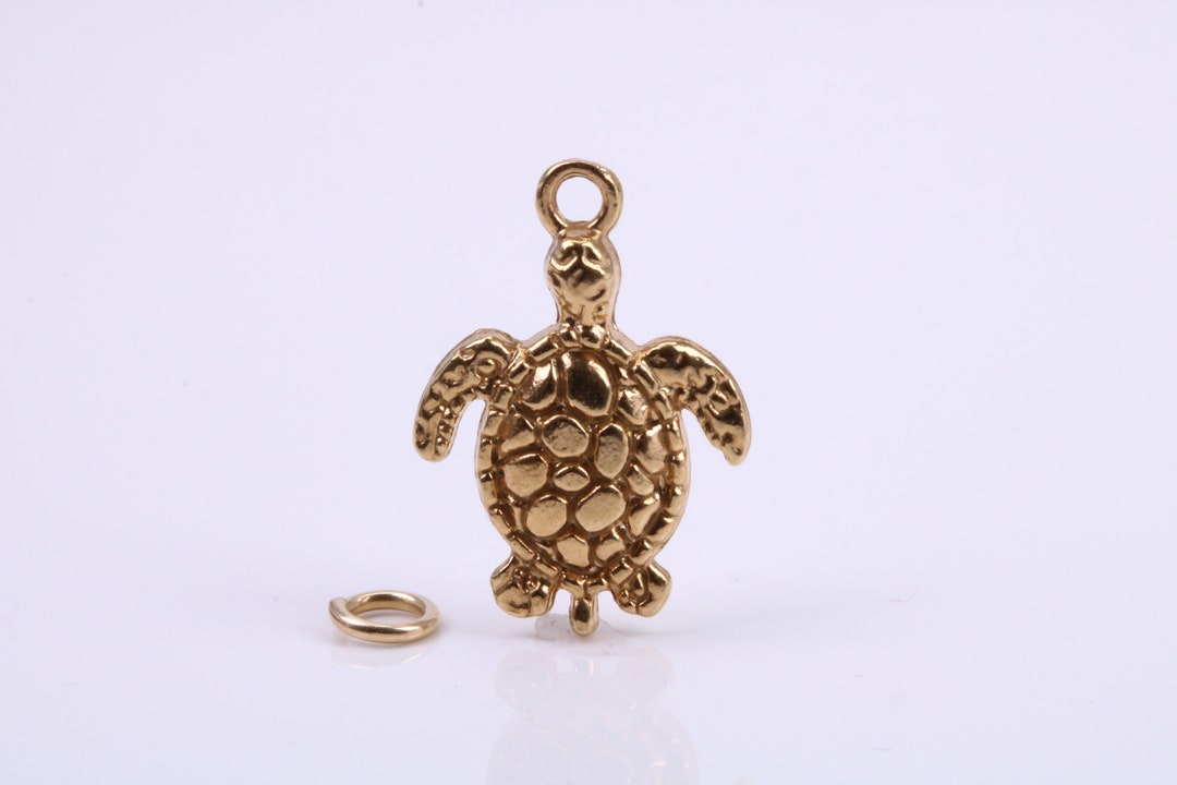 Turtle Charm, Traditional Charm, Made From Solid 9ct Yellow Gold ...
