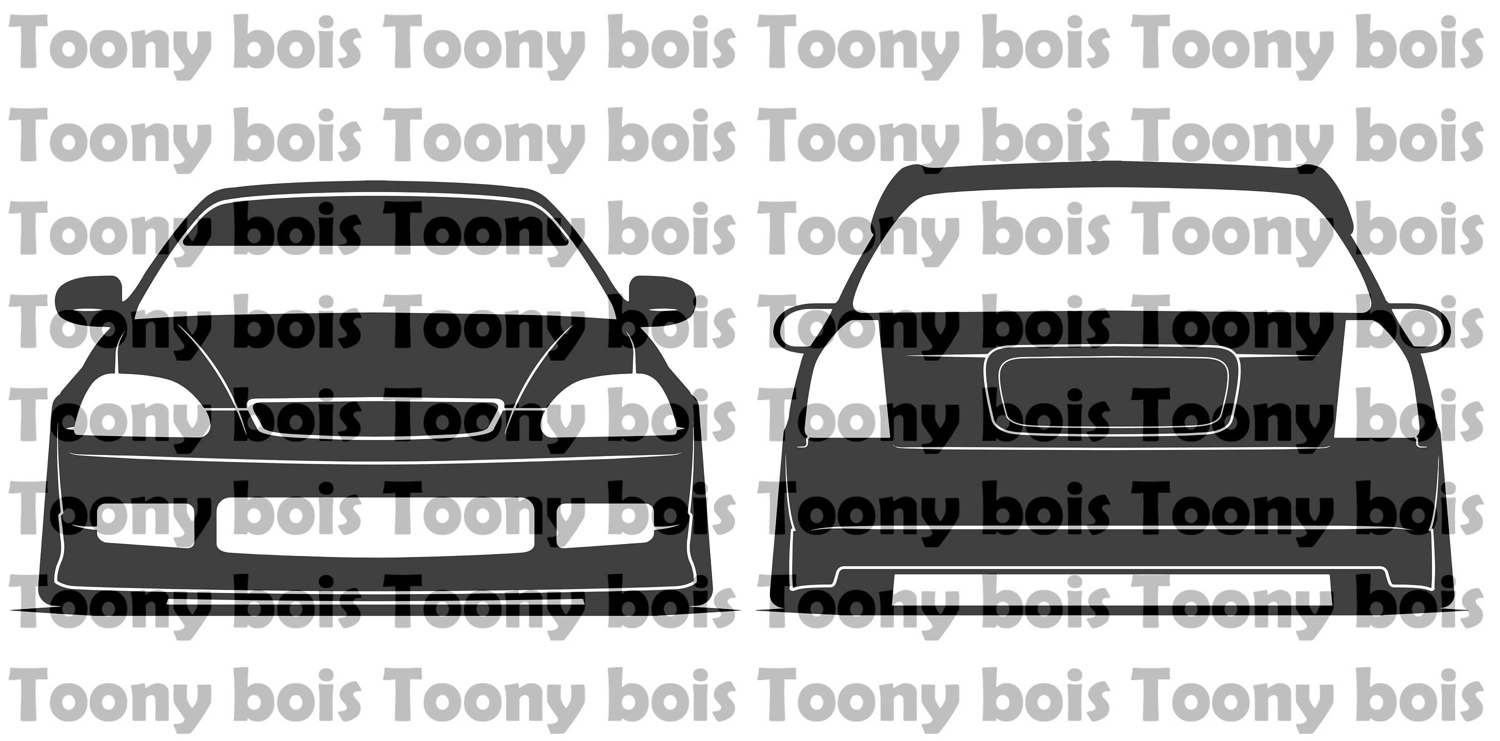 JDM EK Hatch 2 Pack SVG Files - Honda Civic Design for Vinyl Cutting ...