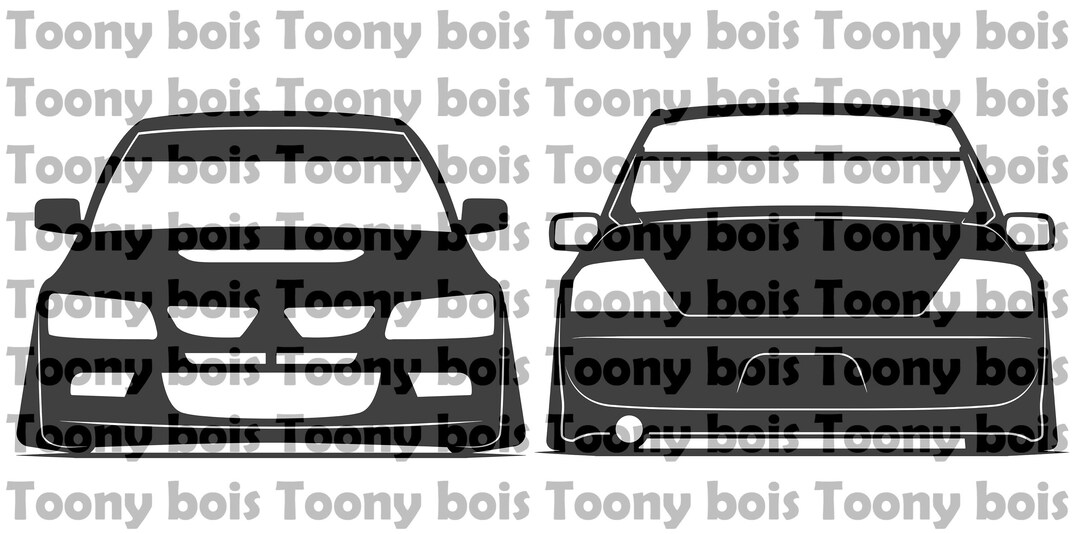 Jdm Evo 8 2 Pack SVG Files - Mitsubishi Evolution Design for Vinyl ...