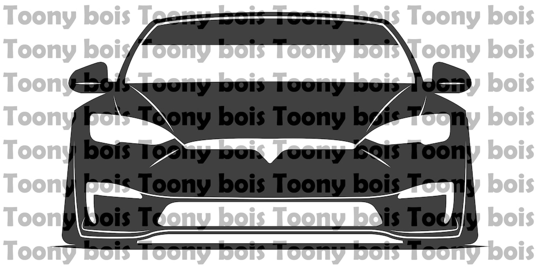 Tesla Model S SVG for Vinyl Cutting - Stickers, Decals, T-shirt ...