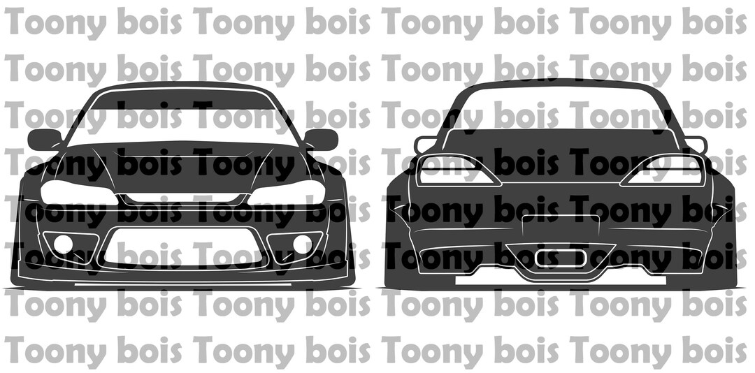 JDM 200sx 2 Pack SVG Files - Nissan Silvia S15 Design for Vinyl Cutting ...