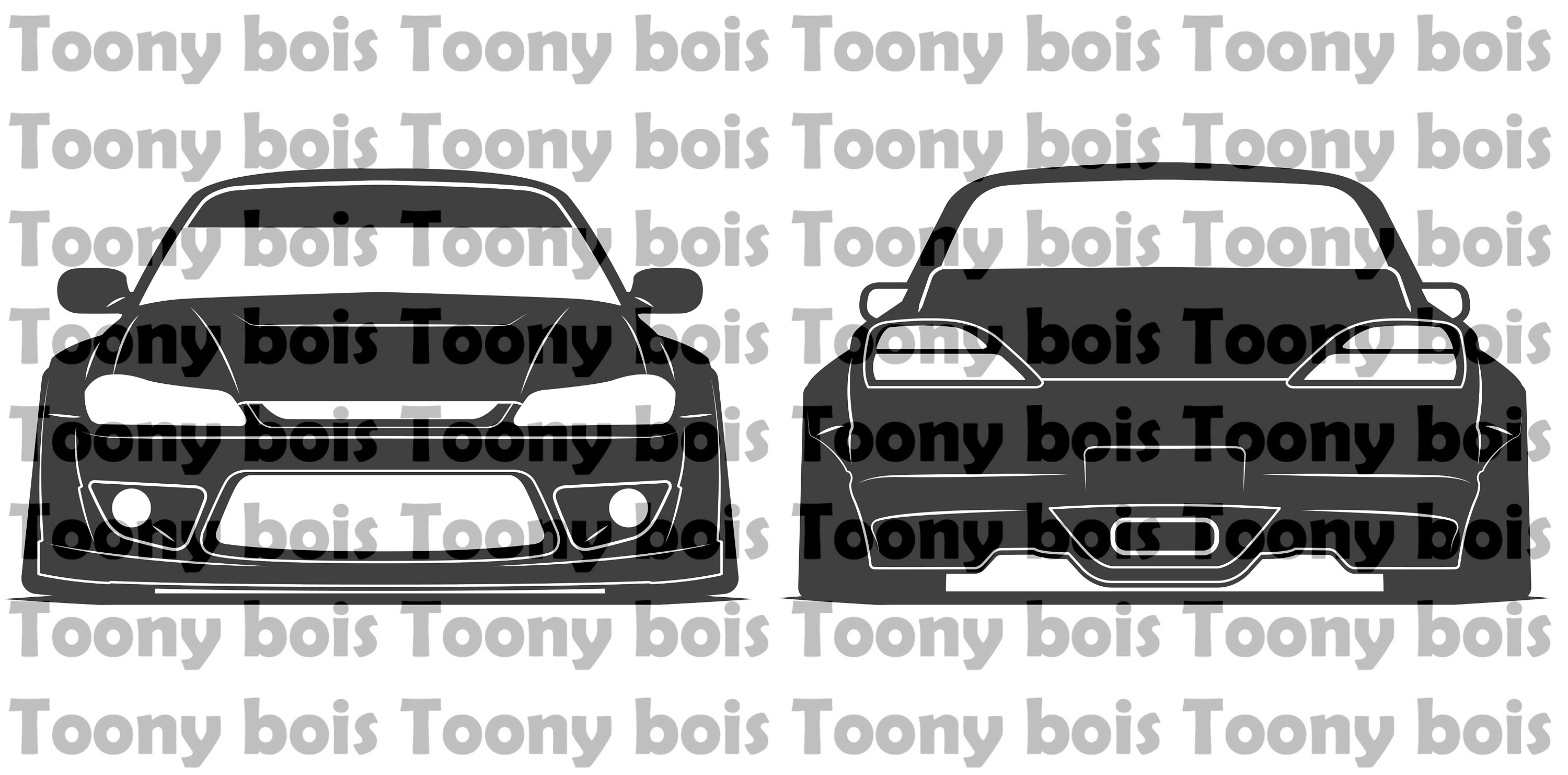 JDM 200sx 2 Pack SVG Files - Nissan Silvia S15 Design for Vinyl Cutting ...