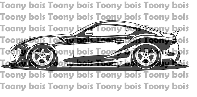 JDM SUPRA SVG File - A90 Toyota Supra Design for Vinyl Cutting Decals ...