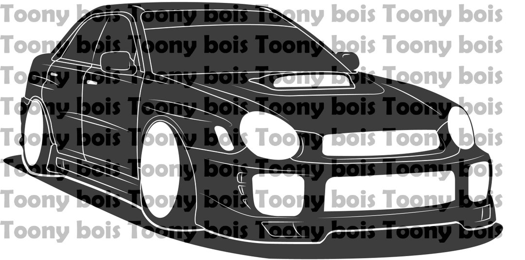 JDM Subie SVG Race Car design for vinyl cutting decals, stickers, cnc ...