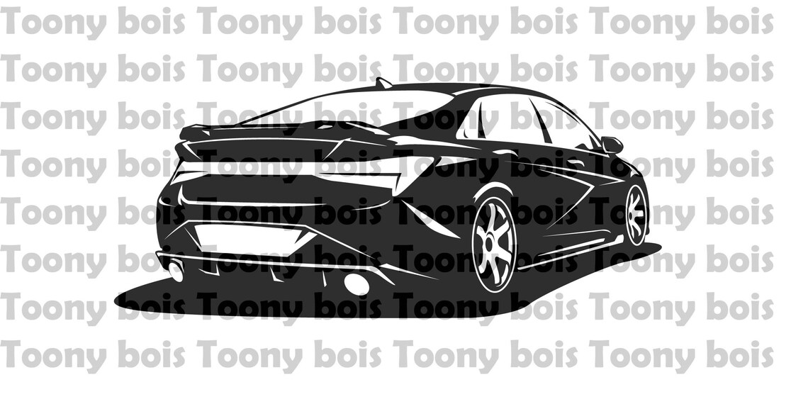 22 I30n SVG File - 2022 Hyundai I30 N Sedan Design for Vinyl Cutting ...