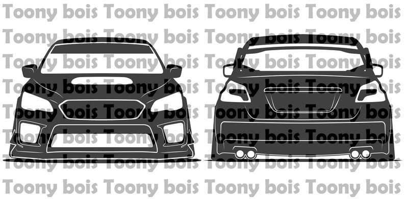 JDM Subie STI 2 Pack Svg's Subaru Wrx Sti Car Design for Vinyl Cutting ...