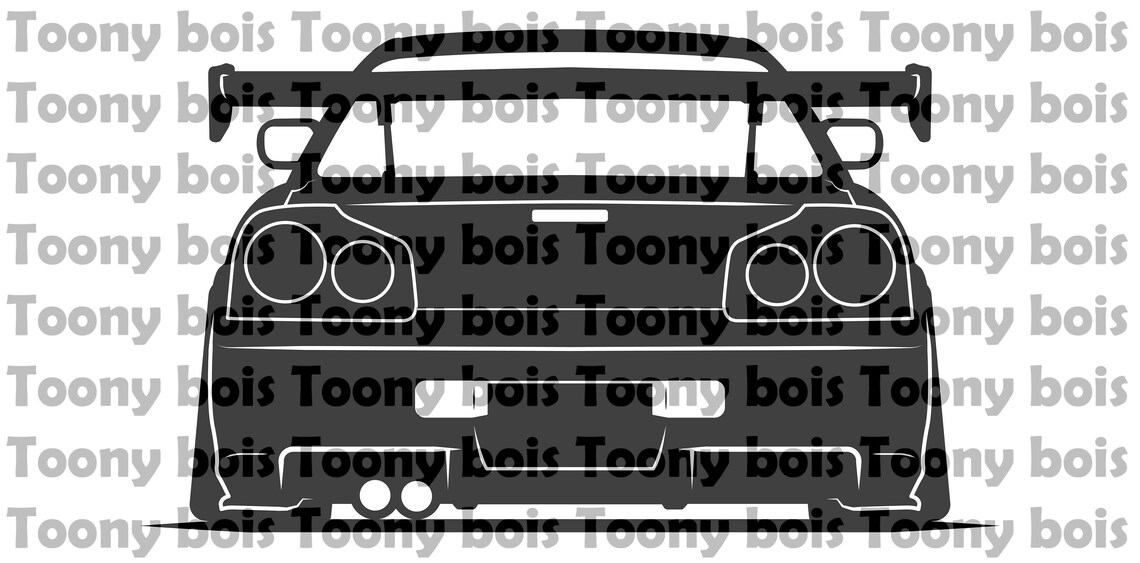 JDM GTR SVG File Stanced Nissan R34 Skyline Design for Vinyl - Etsy