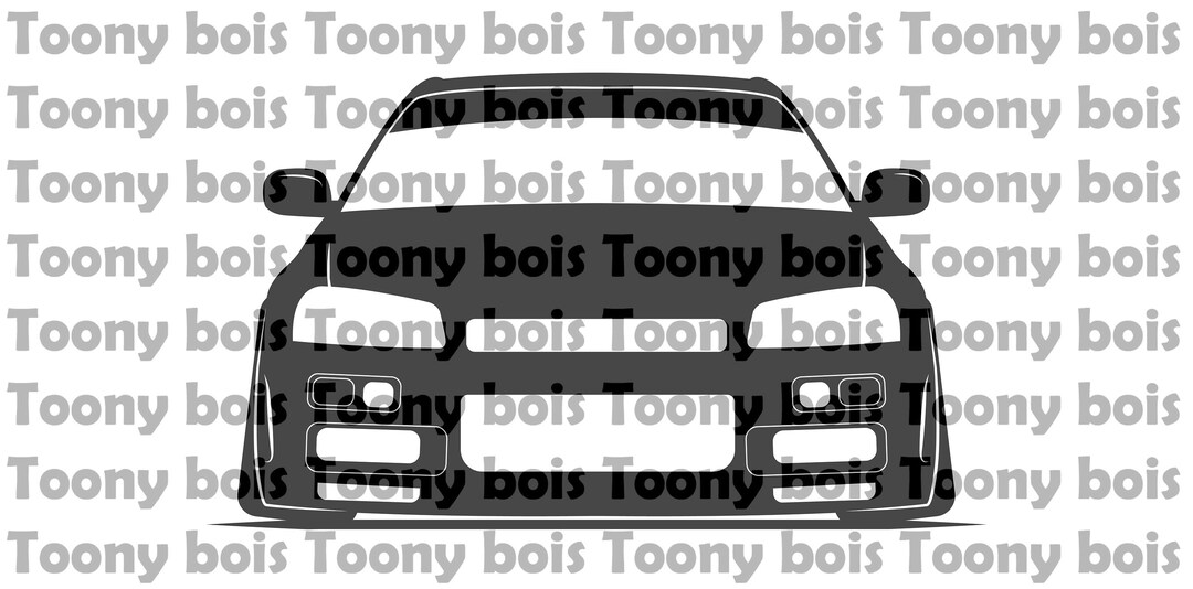 JDM GTR SVG File - Stanced Nissan R34 Skyline Design for Vinyl Cutting ...