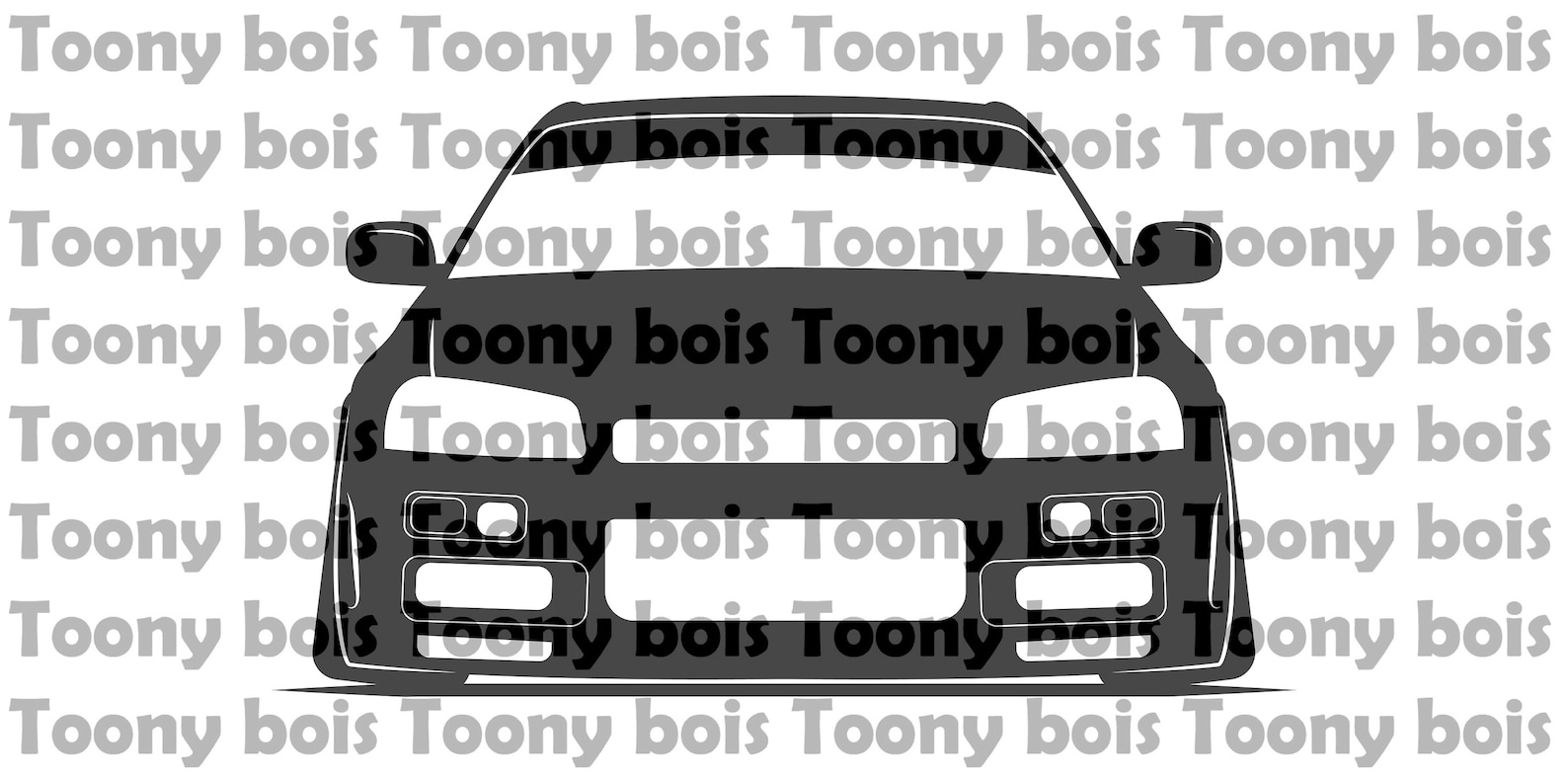 JDM GTR SVG File - Stanced Nissan R34 Skyline Design for Vinyl Cutting ...