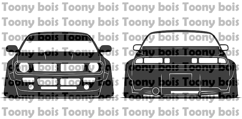 JDM 200sx 2 Pack SVG Files - Nissan Silvia S14 Design for Vinyl Cutting ...