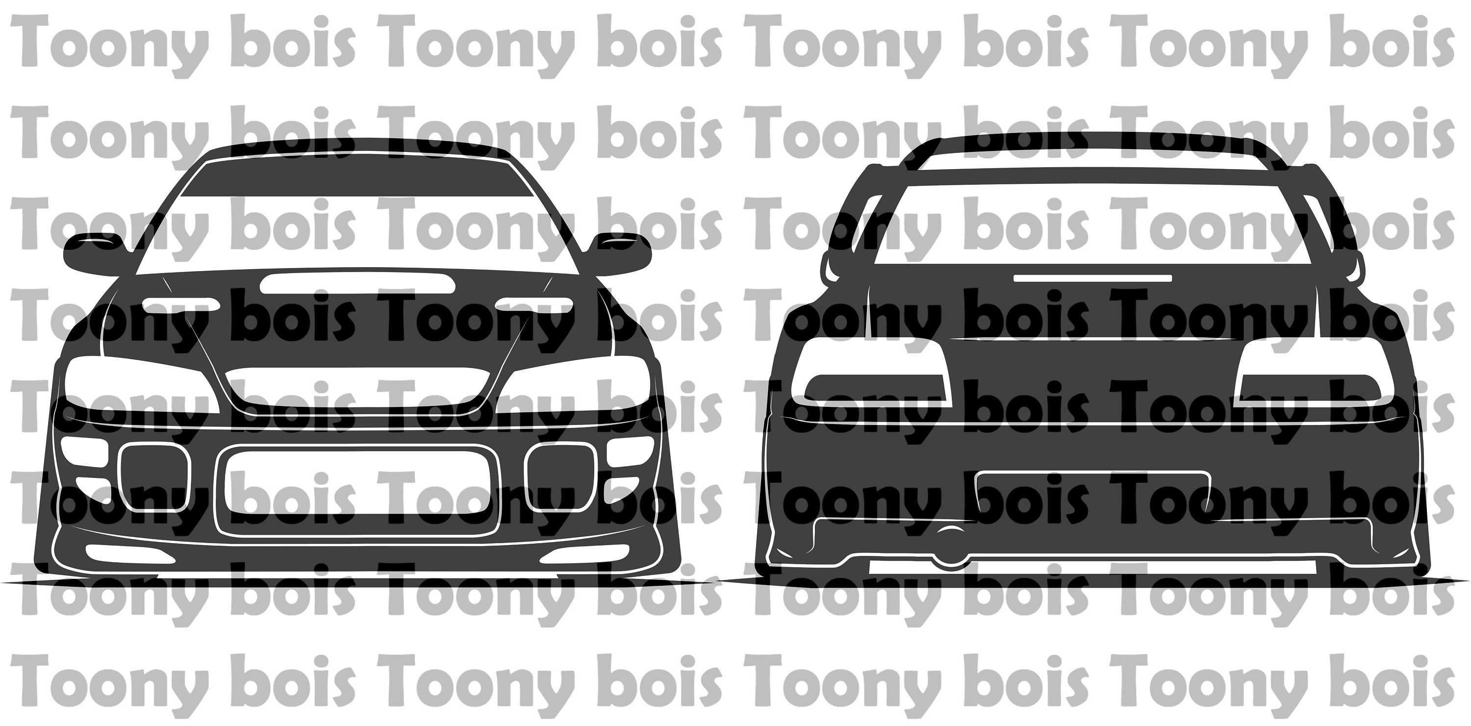 JDM 22B STI 2 Pack SVG Files - Subaru Wrx Race Car Design for Vinyl ...