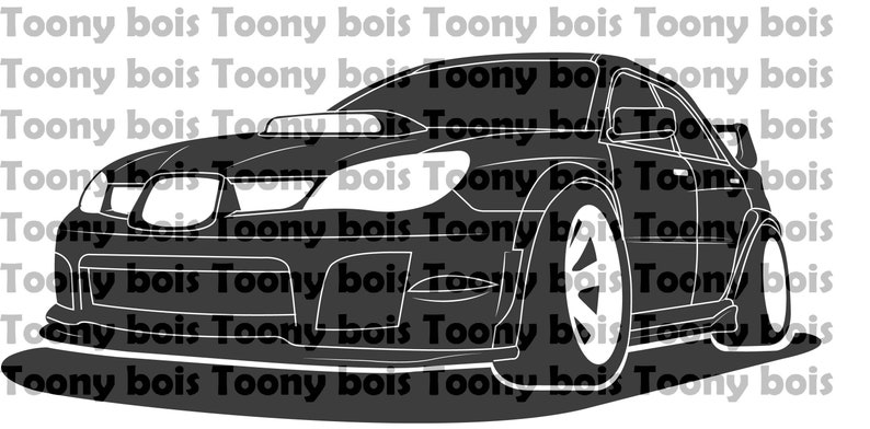 JDM Subie SVG Widebody Race Car Design for Vinyl Cutting Decals ...