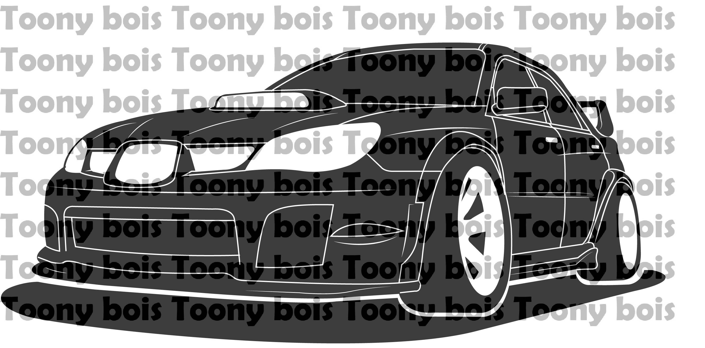 JDM Subie SVG Widebody Race Car Design for Vinyl Cutting Decals ...