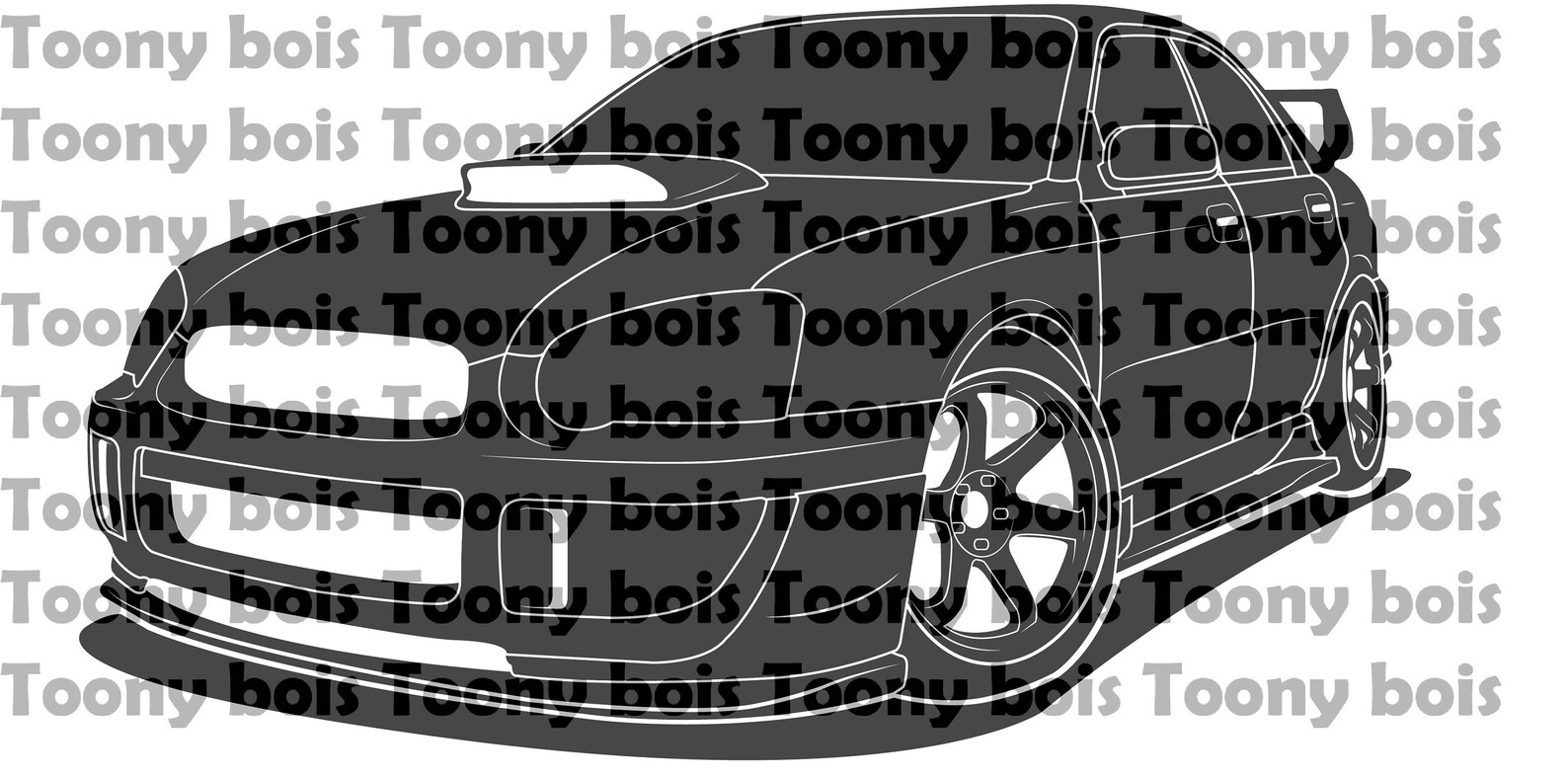 JDM Subie SVG - Blob Eye WRX Race Car Design for Vinyl Cutting Decals ...