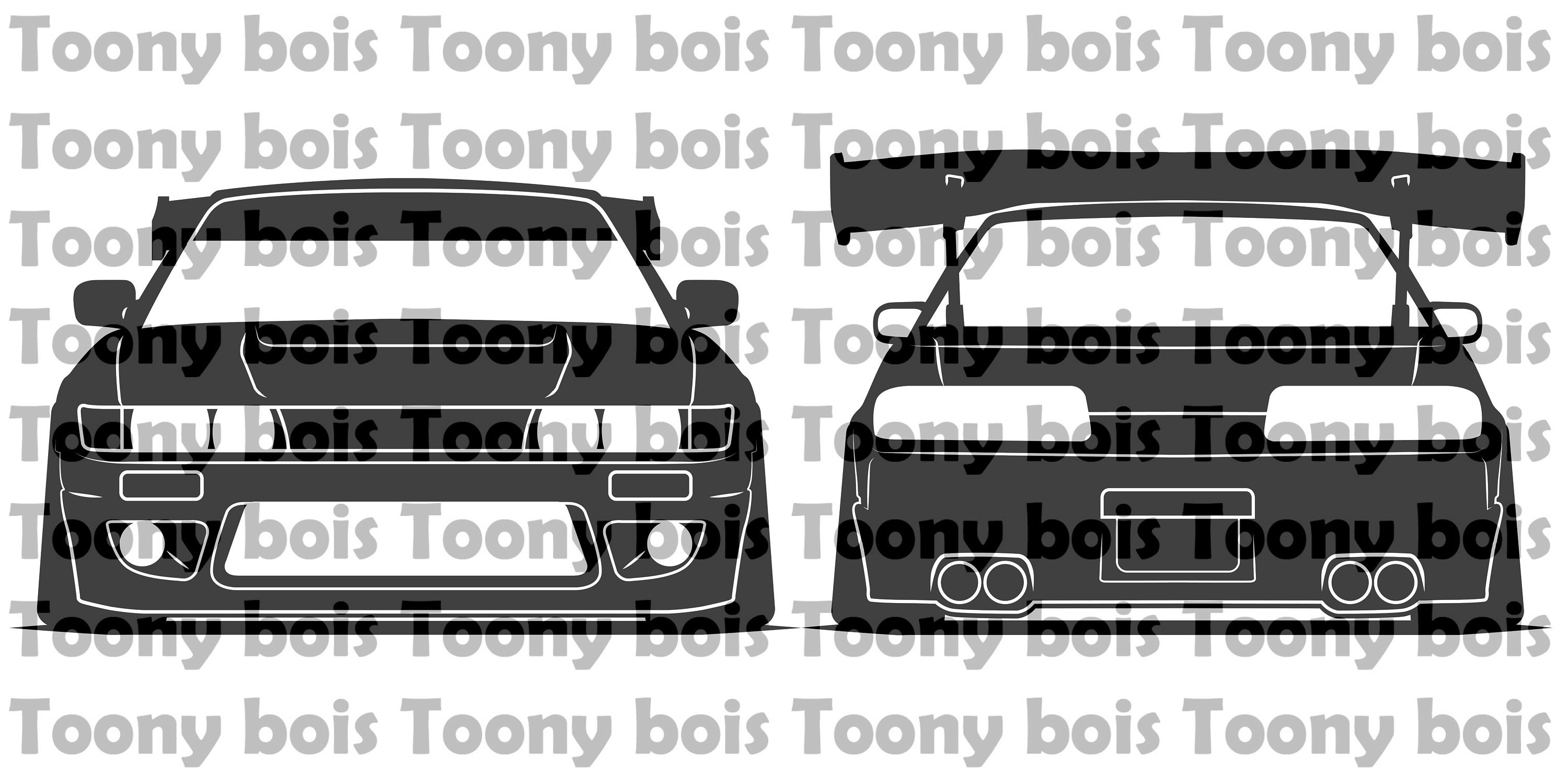 JDM S13 2 Pack SVG Files - RB Nissan Silvia 180sx Design for Vinyl ...