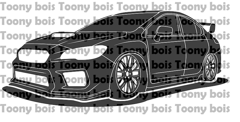 2019 Subaru STI SVG - WRX Car Design for Vinyl Cutting Decals, Stickers ...