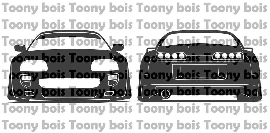 JDM SUPRA 2 Pack SVG Files - Stanced Toyota Supra Design for Vinyl ...