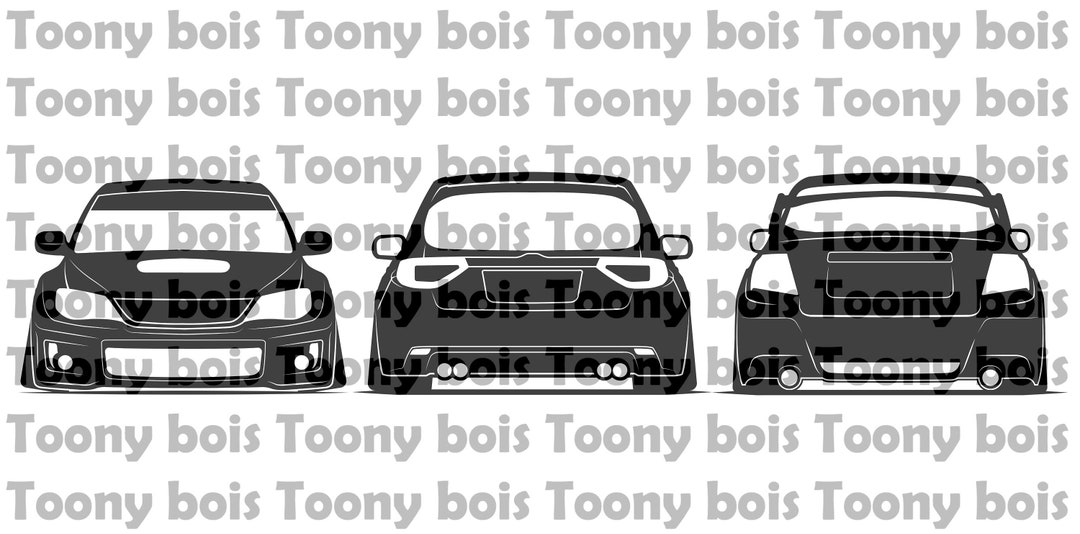 JDM Subie STI 3 Pack Svg's - Subaru Wrx Sti Car Design for Vinyl ...