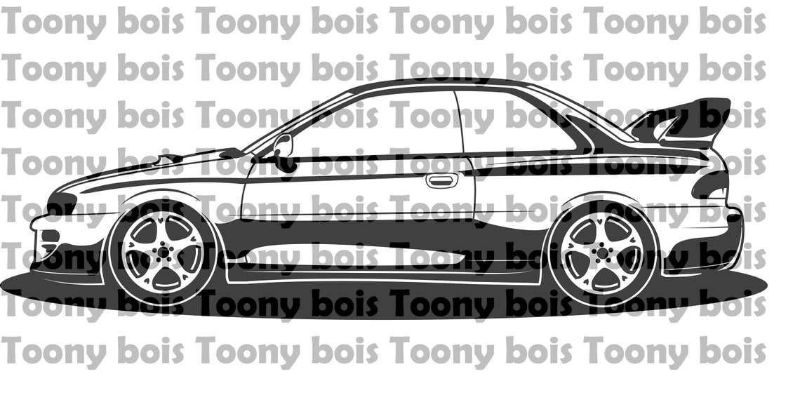 JDM Subie SVG - Subaru 22B Race Car Design for Vinyl Cutting Decals ...