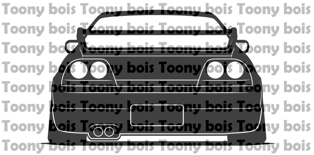 JDM GTR SVG File - Stanced Nissan R34 Skyline Design for Vinyl Cutting ...