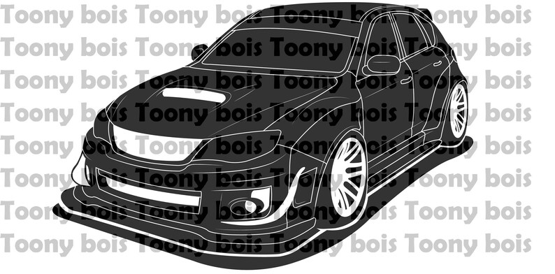 JDM Subie SVG - Widebody Race Car Design for Vinyl Cutting Decals ...