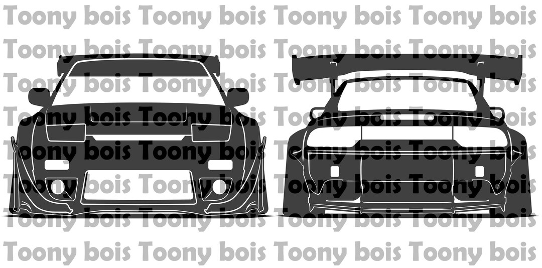 JDM 240SX 2 Pack SVG Files - Nissan Silvia S13 Hatch Design for Vinyl ...