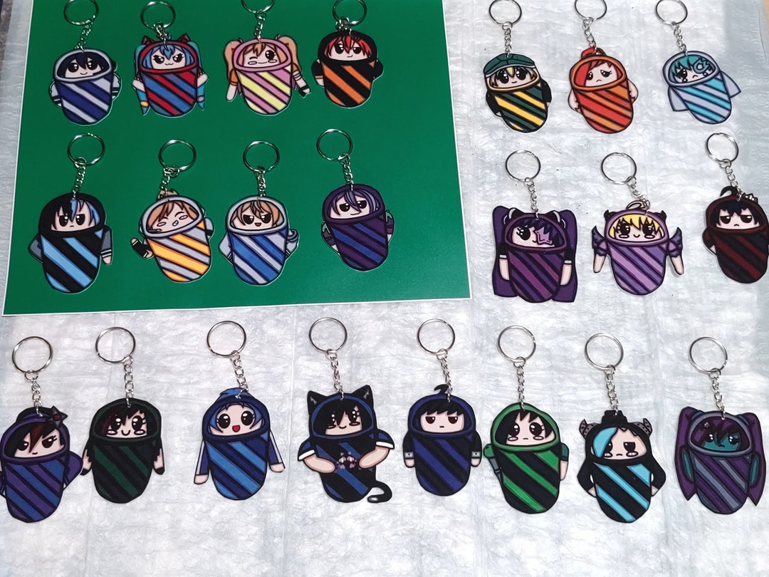 Character in Cup Keychains - Etsy