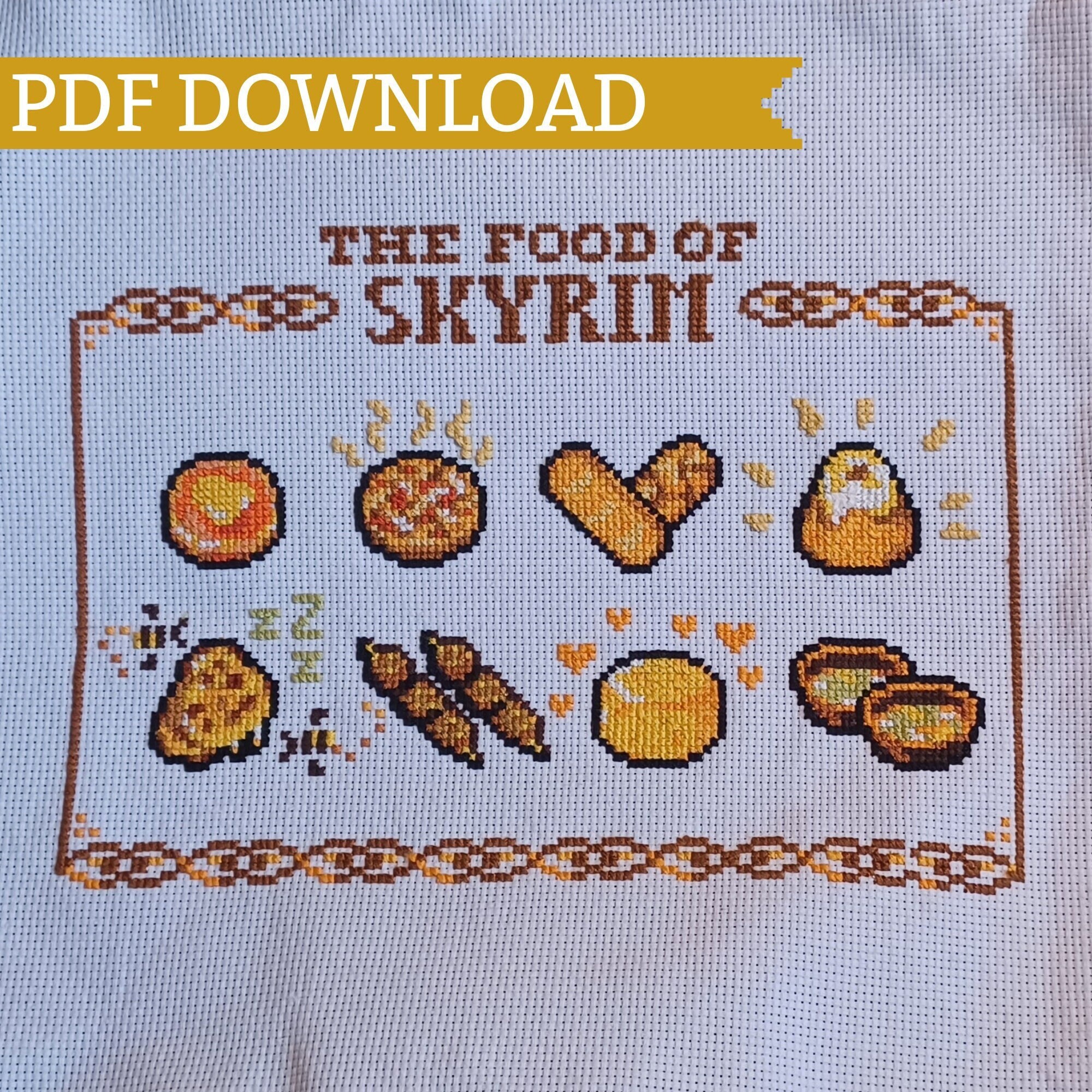 The Food of Skyrim a Cross-stitch Pattern by Rolitae, PDF Instant ...