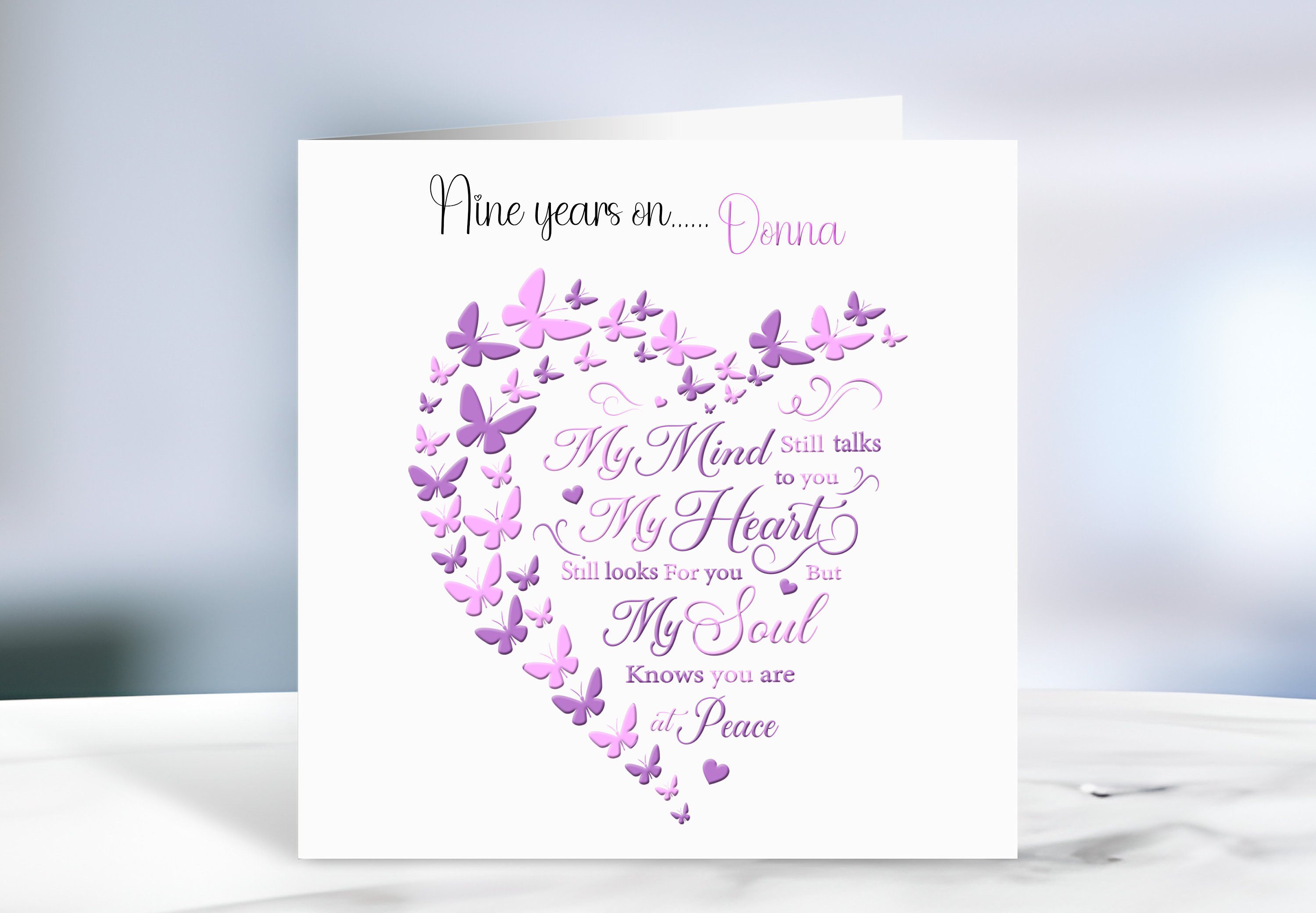 Remembering Anniversary Memorial Remembrance Card - Etsy