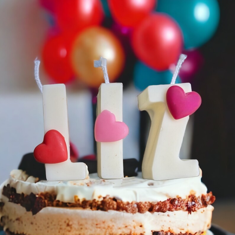 Heart Alphabet Candles Alphabet Birthday Candle Soy Wax - Etsy