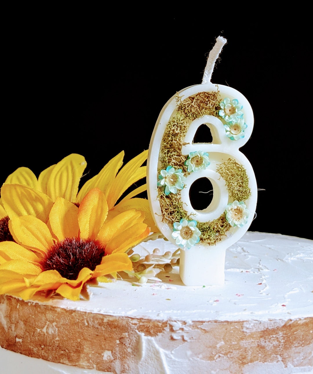 Number Birthday Candle Soy Wax Birthday Candles Botanical Candle Cake ...