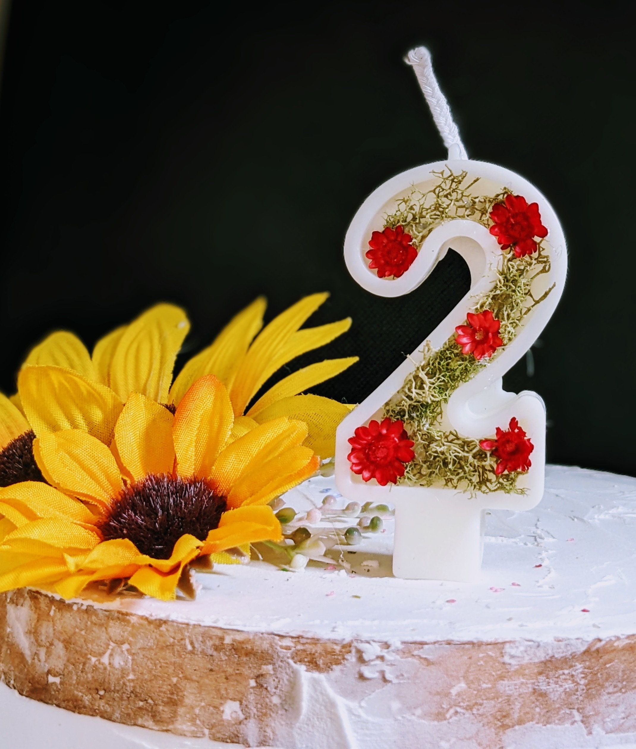 Number Birthday Candle Soy Wax Birthday Candles Botanical Candle Cake ...