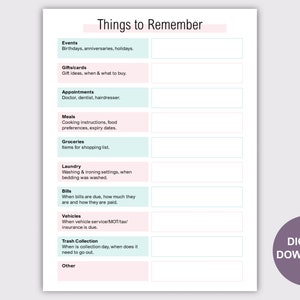Mental Load List, Mental Load of Motherhood, Printable & Editable PDF ...