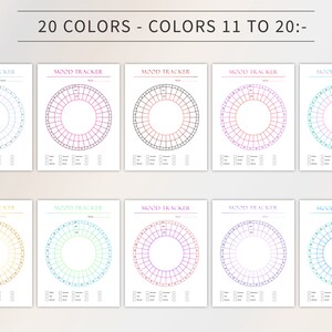 Mood Tracker to Track Your Moods Every Day, Circle Monthly Mood Journal ...