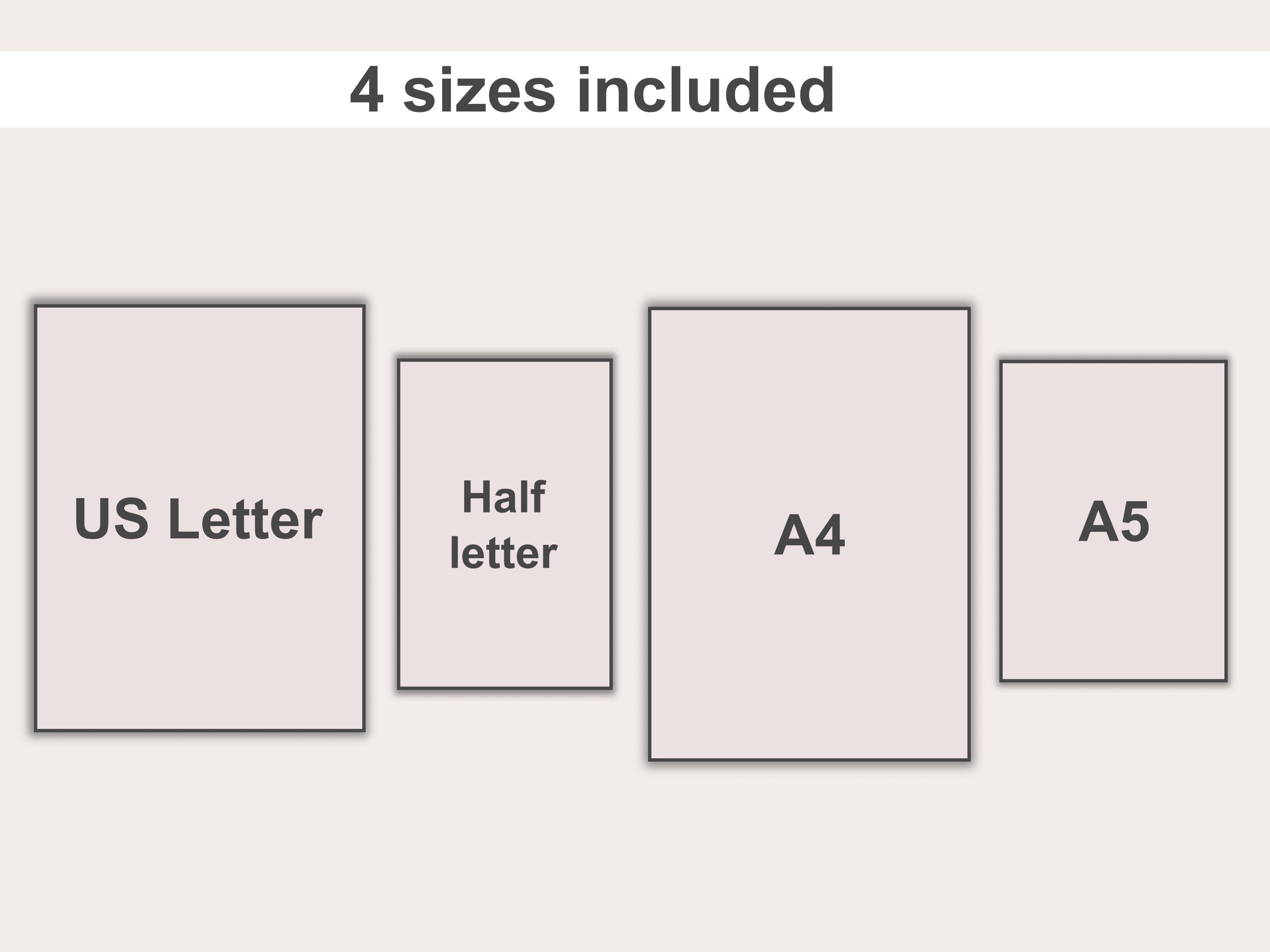 Printable Habit Tracker, Monthly Goal Tracker, 4 Sizes, Downloadable ...
