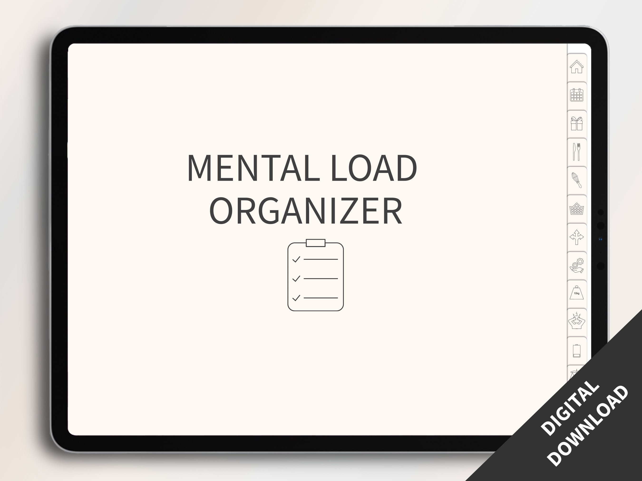 Mental Load Organizer, Digital Planner, Chore Chart for Adults ...