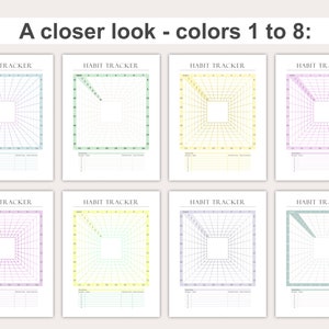 Printable Habit Tracker, Monthly Goal Tracker, 4 Sizes, Downloadable ...