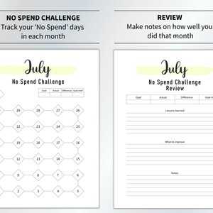No Spend Challenge, Savings Challenge, Savings Tracker, Finance Tracker ...