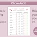 Chore Chart for Adults | Printable & Editable PDF | Chore Audit ...