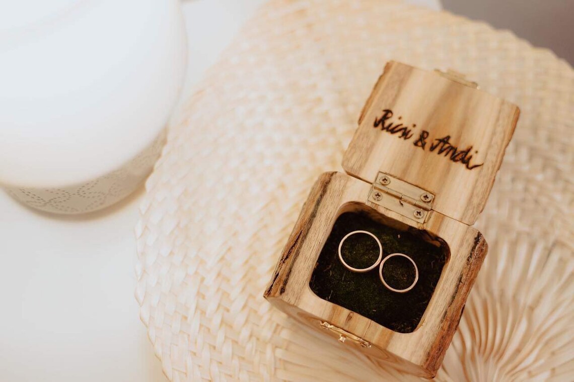 Custom Wooden Wedding Ring Box Rustic Ring Box Engagement - Etsy