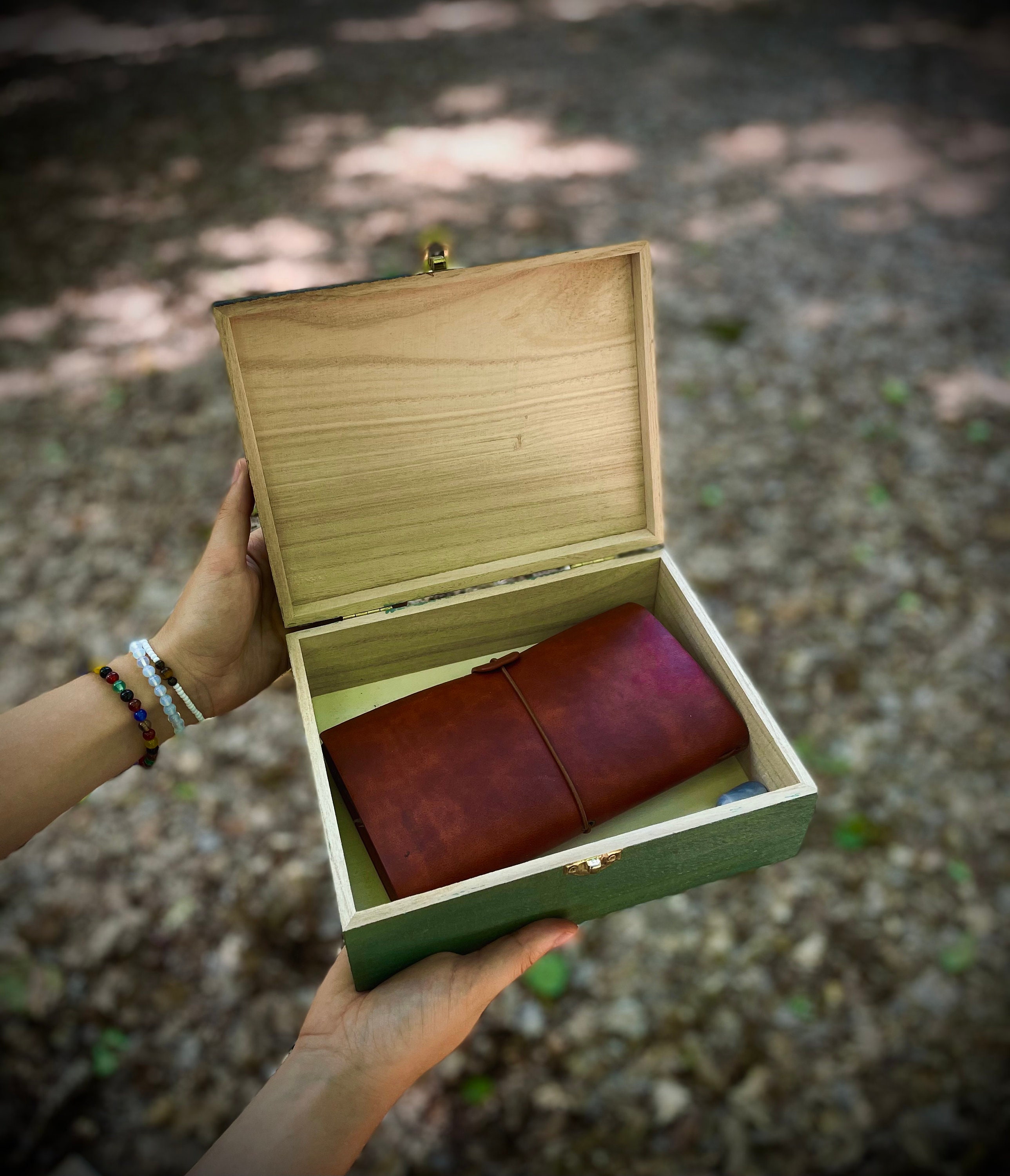 Woodburned Box With Flower Pattern and Vibrant Colours, Pyro-engraved ...
