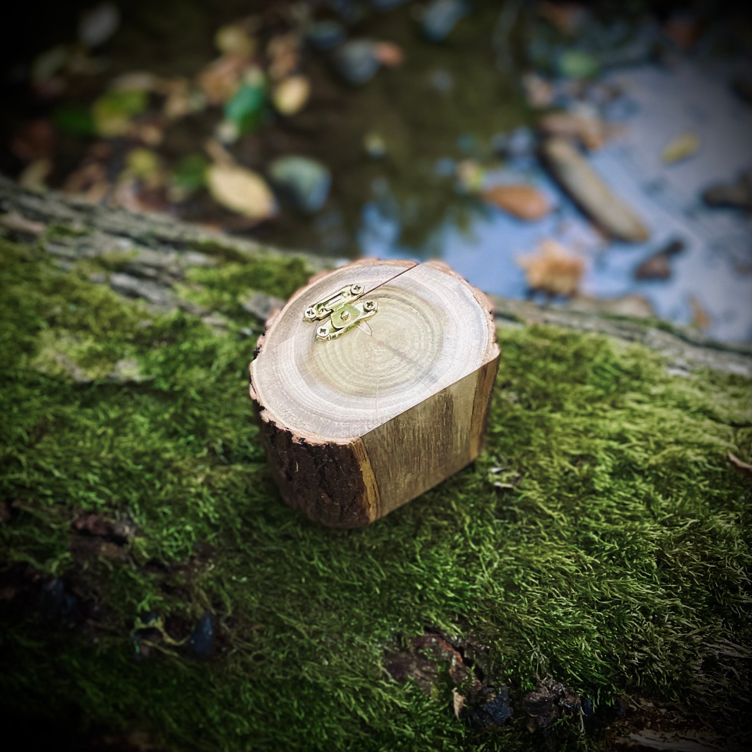 Custom Wooden Wedding Ring Box, Rustic Ring Box, Engagement Ring Box ...