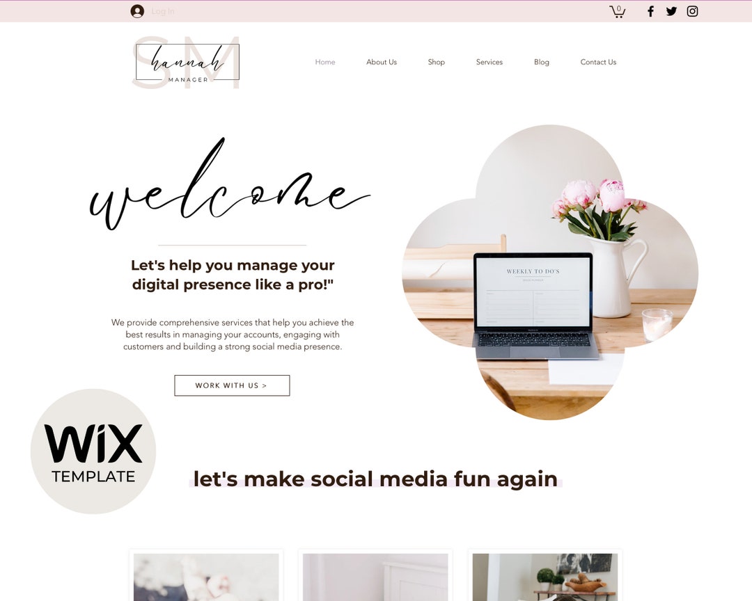 Wix Website Template, Social Media Manager, Virtual Assistant ...