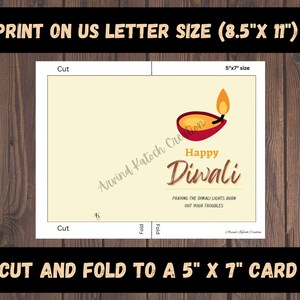 Digital I Printable I Happy Diwali Card With a Diwali Wish and ...