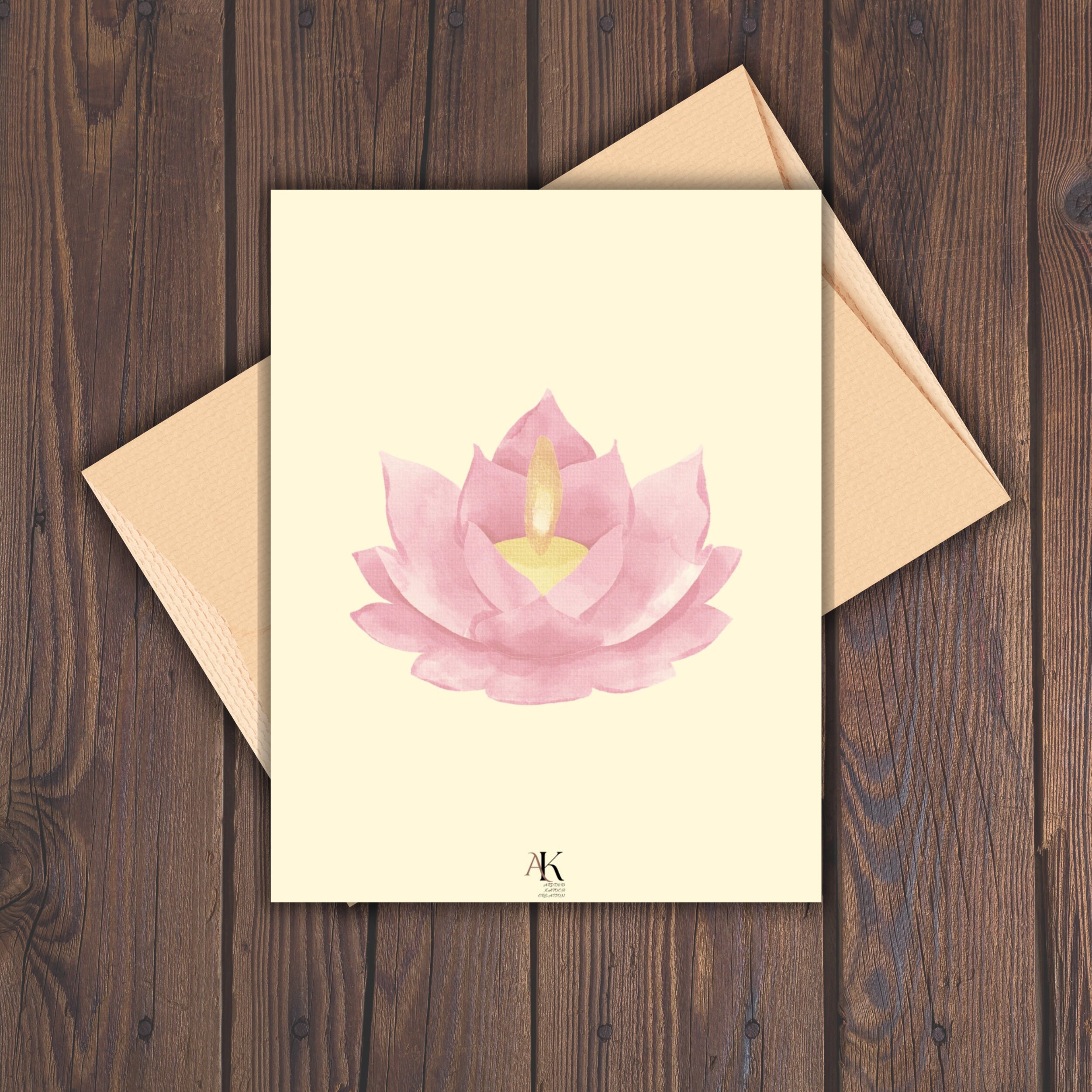 Digital I Printable I Lotus Flower Card With Diya I Diwali - Etsy