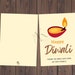 Digital I Printable I Happy Diwali Card With a Diwali Wish and - Etsy