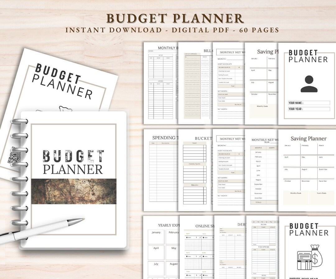 Budget Planner - Monthly Budget Book With Expense Tracker Notebook ...