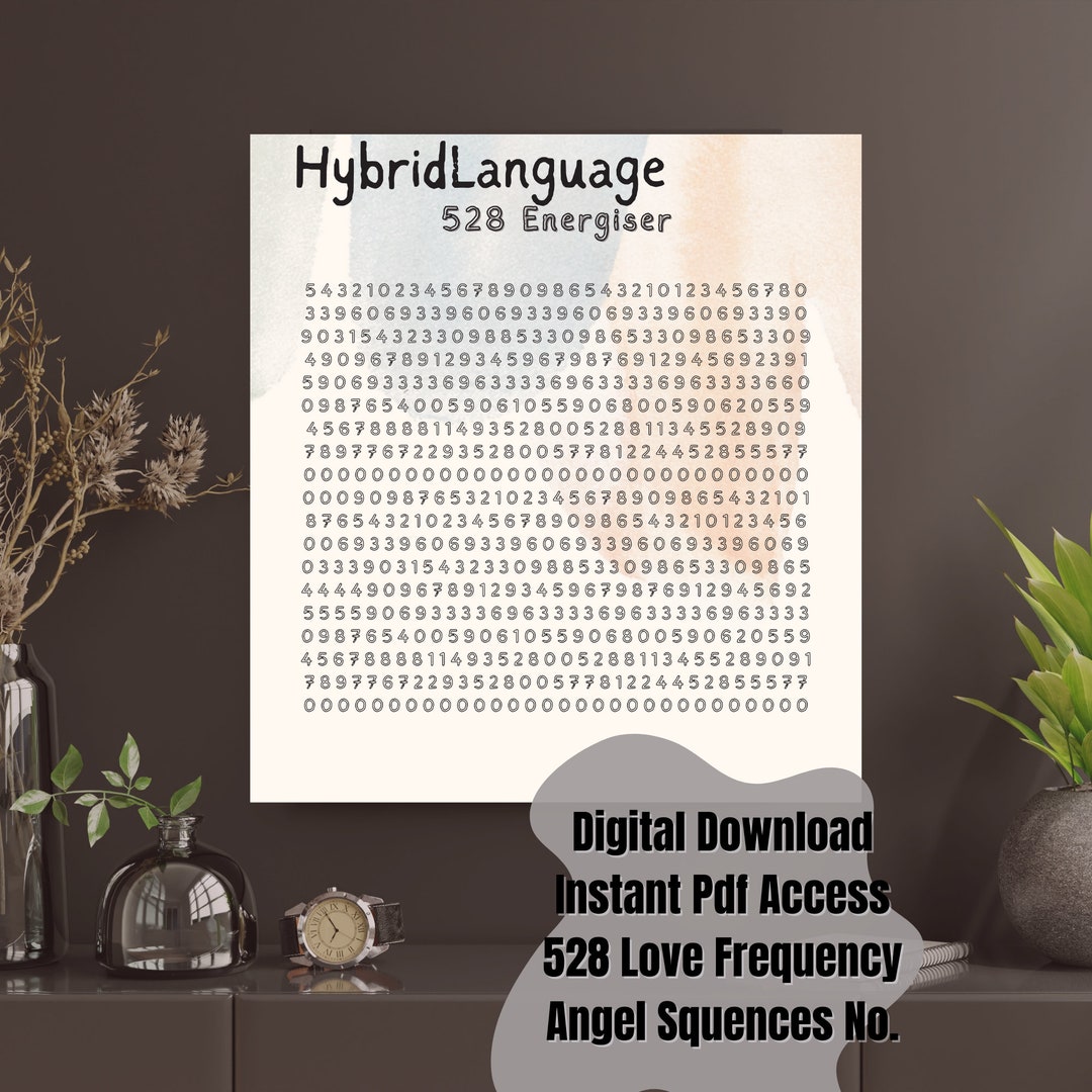 528 ANGEL NUMBER Sequence, Print and Stickers ,healing, Instant ...