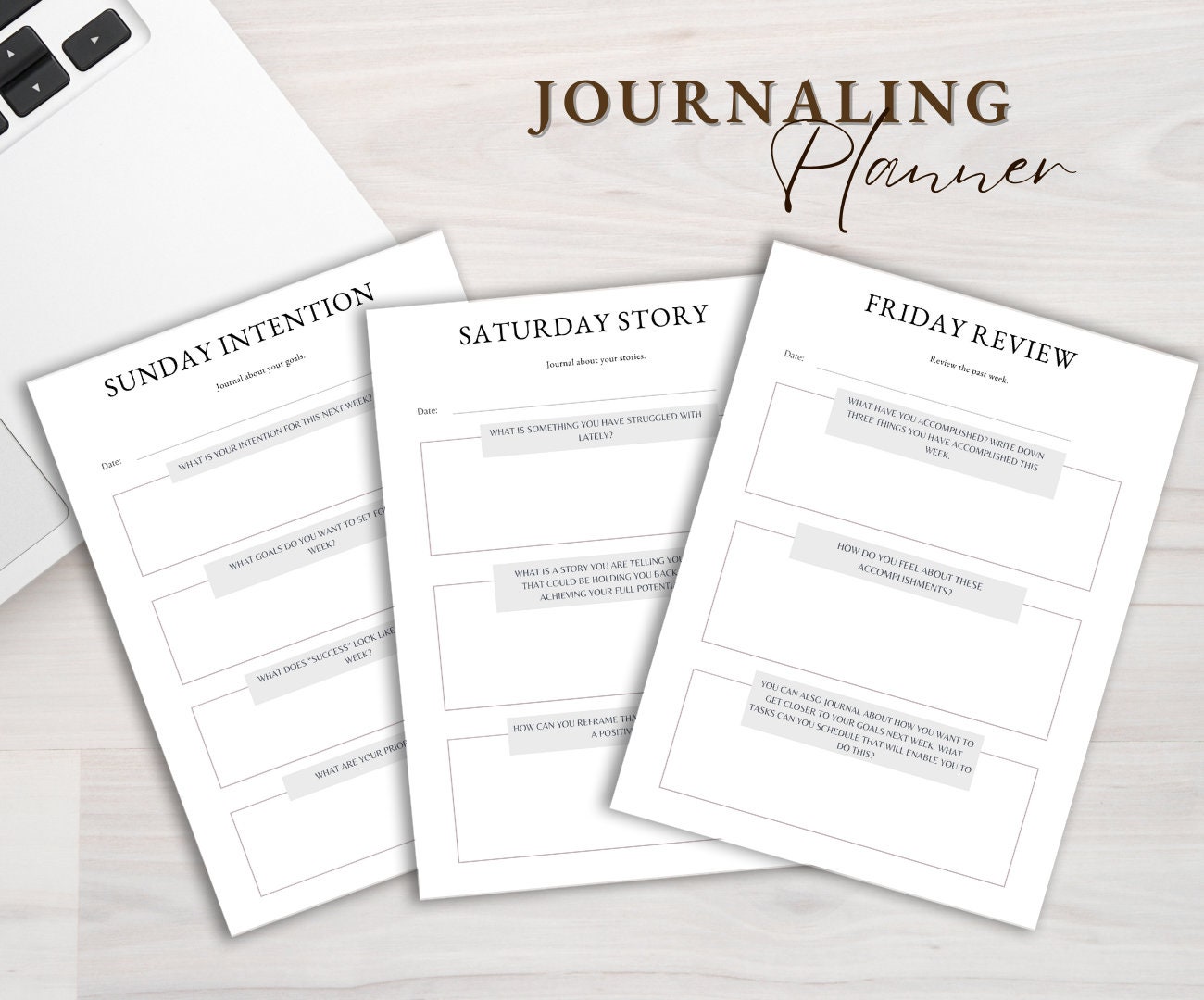 JOURNALING PLANNER BUNDLE Daily Journaling Worksheets - Etsy