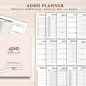 ADHD Bundle | Printable ADHD Planner 2024 | Digital Adhd Journal for ...